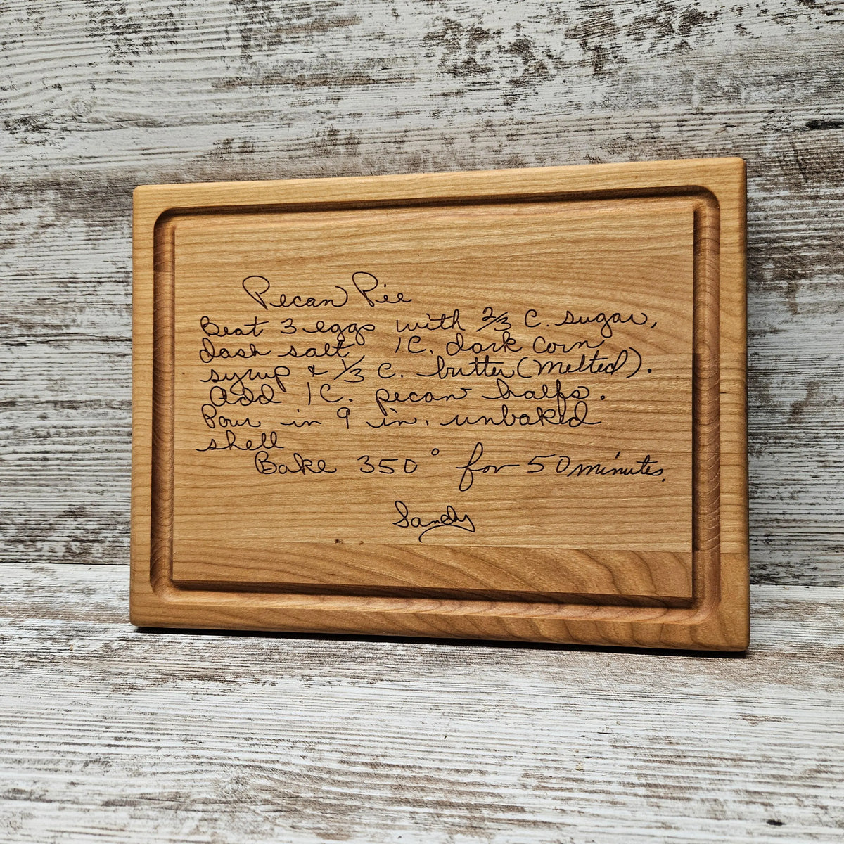 Handwritten Recipe Cutting Board, Grandma's Handwriting, Engraved Reci ...